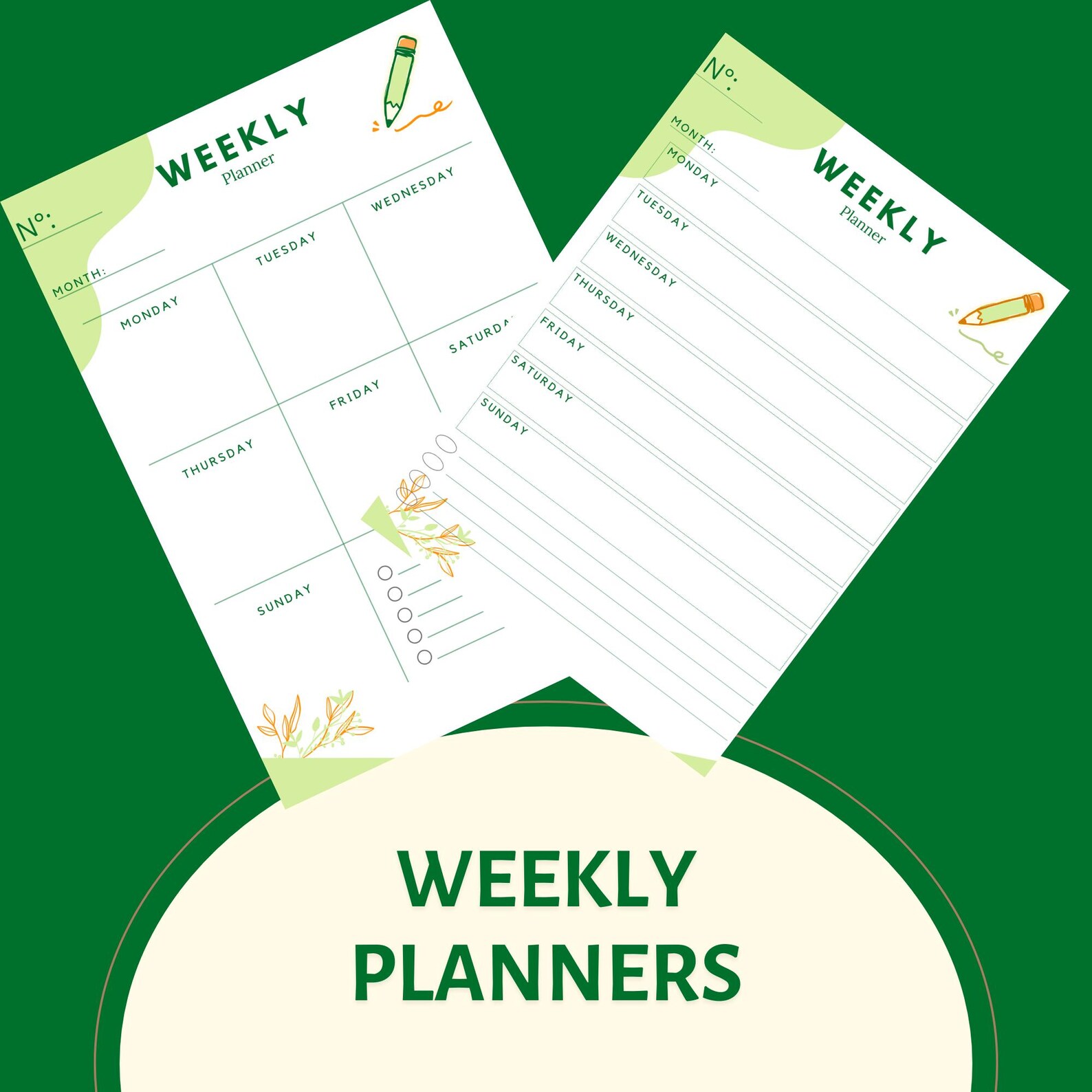 Printable, Digital Weekly Planner PDF Weekly Organizer Weekly to Do ...