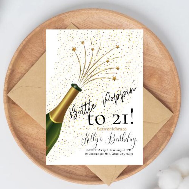 21st Birthday Party, Invitation, Stationery, Template - Etsy