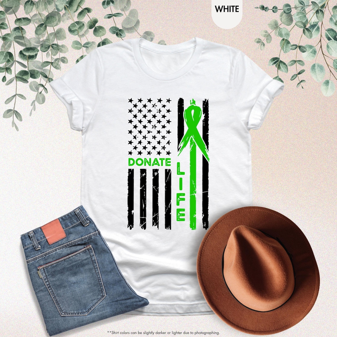 Donate Life USA Flag Shirt, Organ Donation Shirt, Organ Donation ...