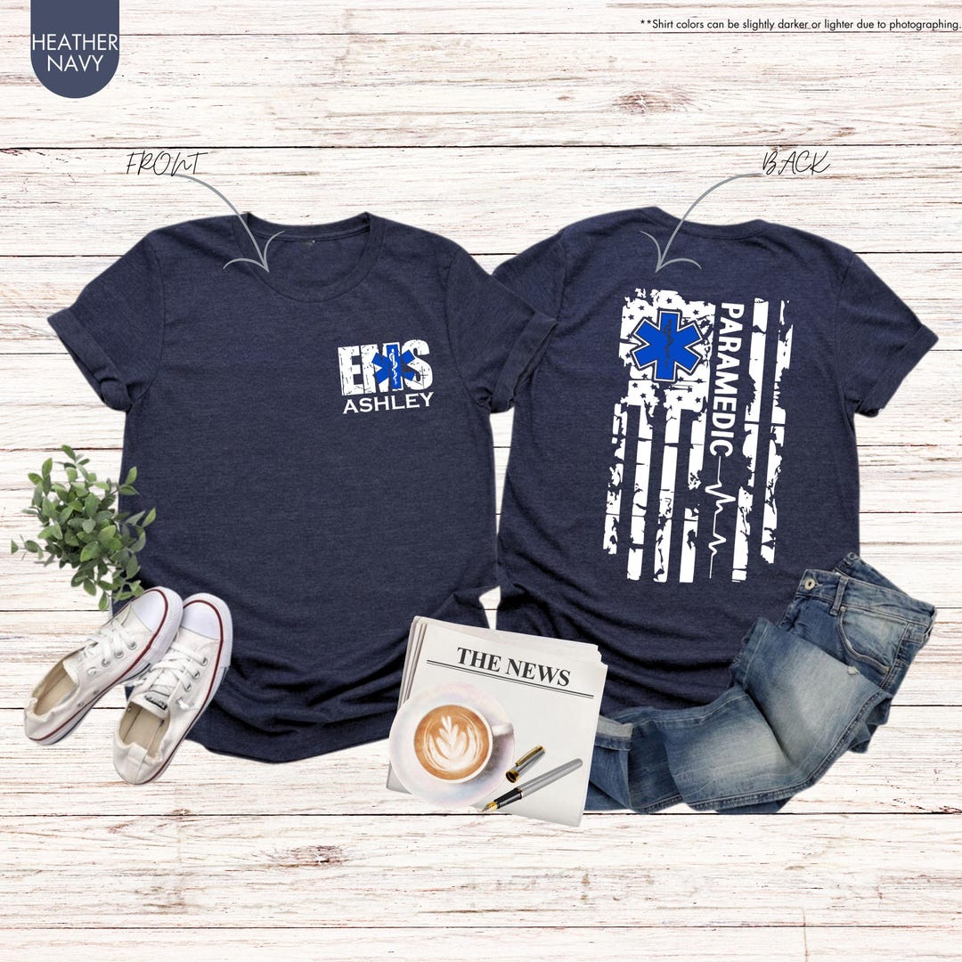 Personalized Paramedic Shirt, EMS Shirt, Paramedic Name Tee, Emergency ...