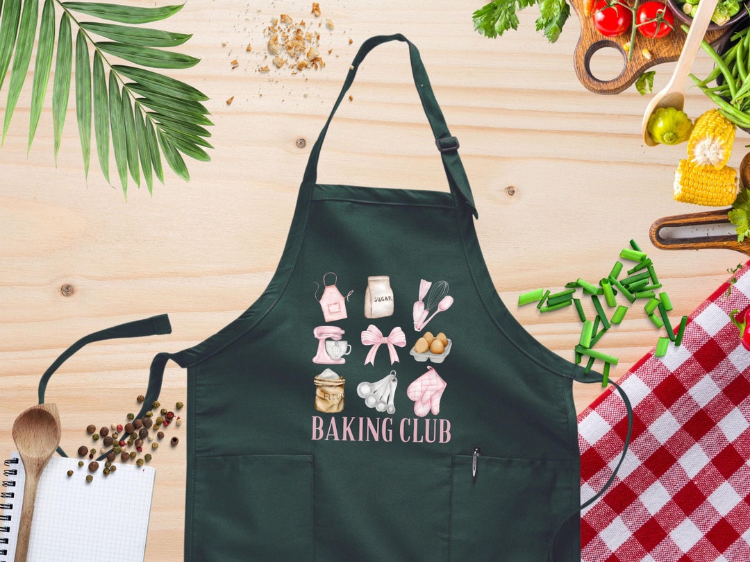 Baking Club Apron, Baker Apron, Coquette Woman Apron, Baking Lover ...