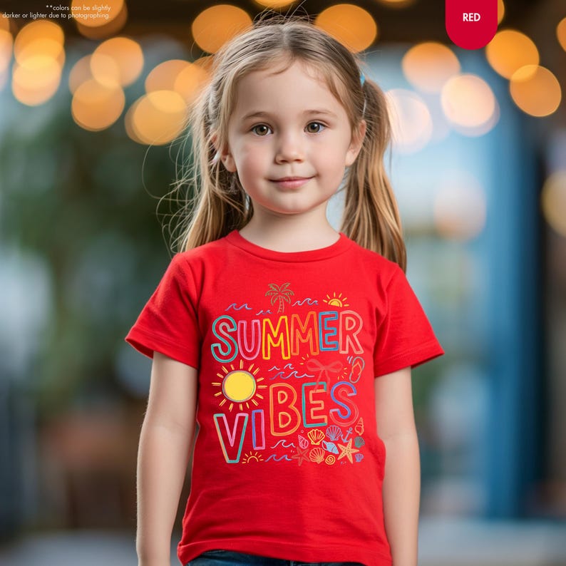 Kids Summer Vibes T-shirt, Beach Vacation Shirt, Toddler Summer Gift ...