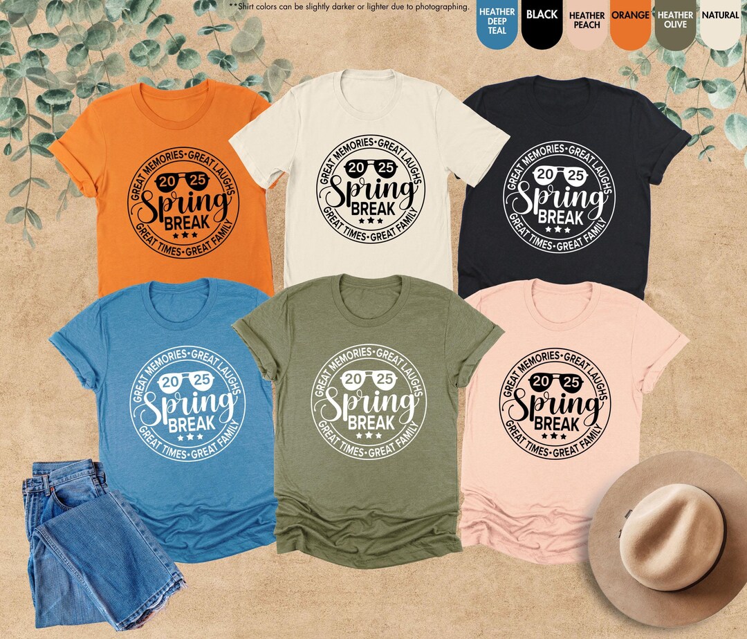 Spring Break 2025 Shirt, Spring Vacation Shirt, Family Matching Shirt ...