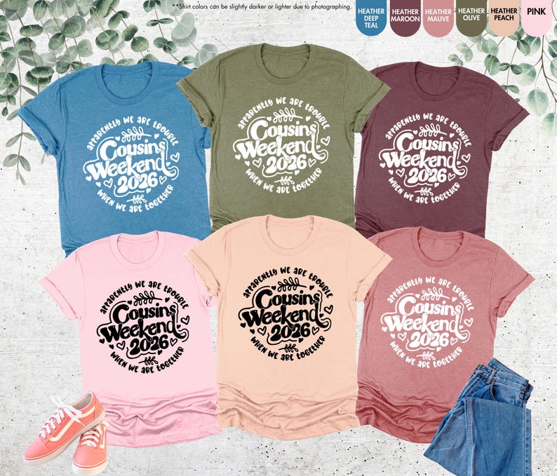 Cousin Weekend 2026 Shirts, Cousin Matching Shirt, Family Reunion Tee ...