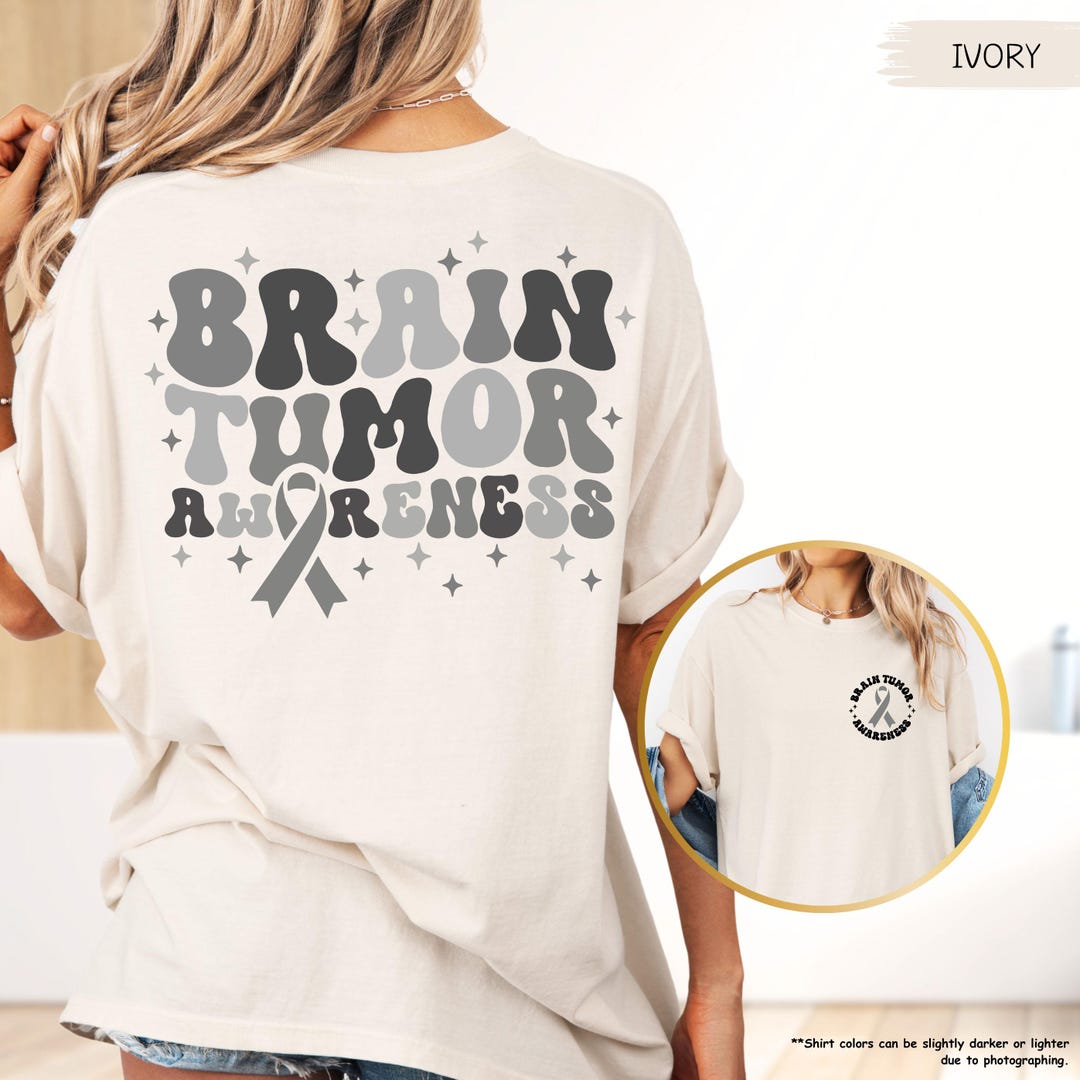 Comfort Colors® Brain Tumor Awareness Shirt, Brain Cancer Shirt, Brain ...