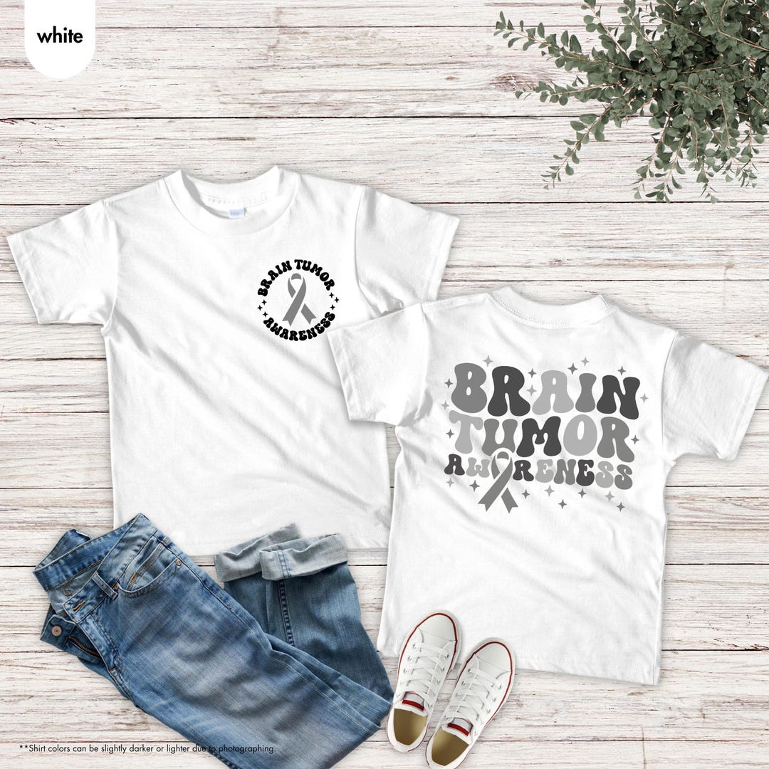 Brain Tumor Awareness Shirt, Brain Cancer Shirt, Gray Ribbon Shirts ...