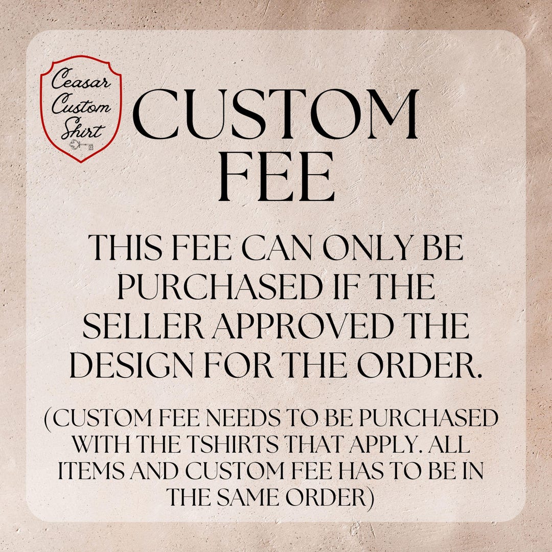 CUSTOM FEE - Etsy