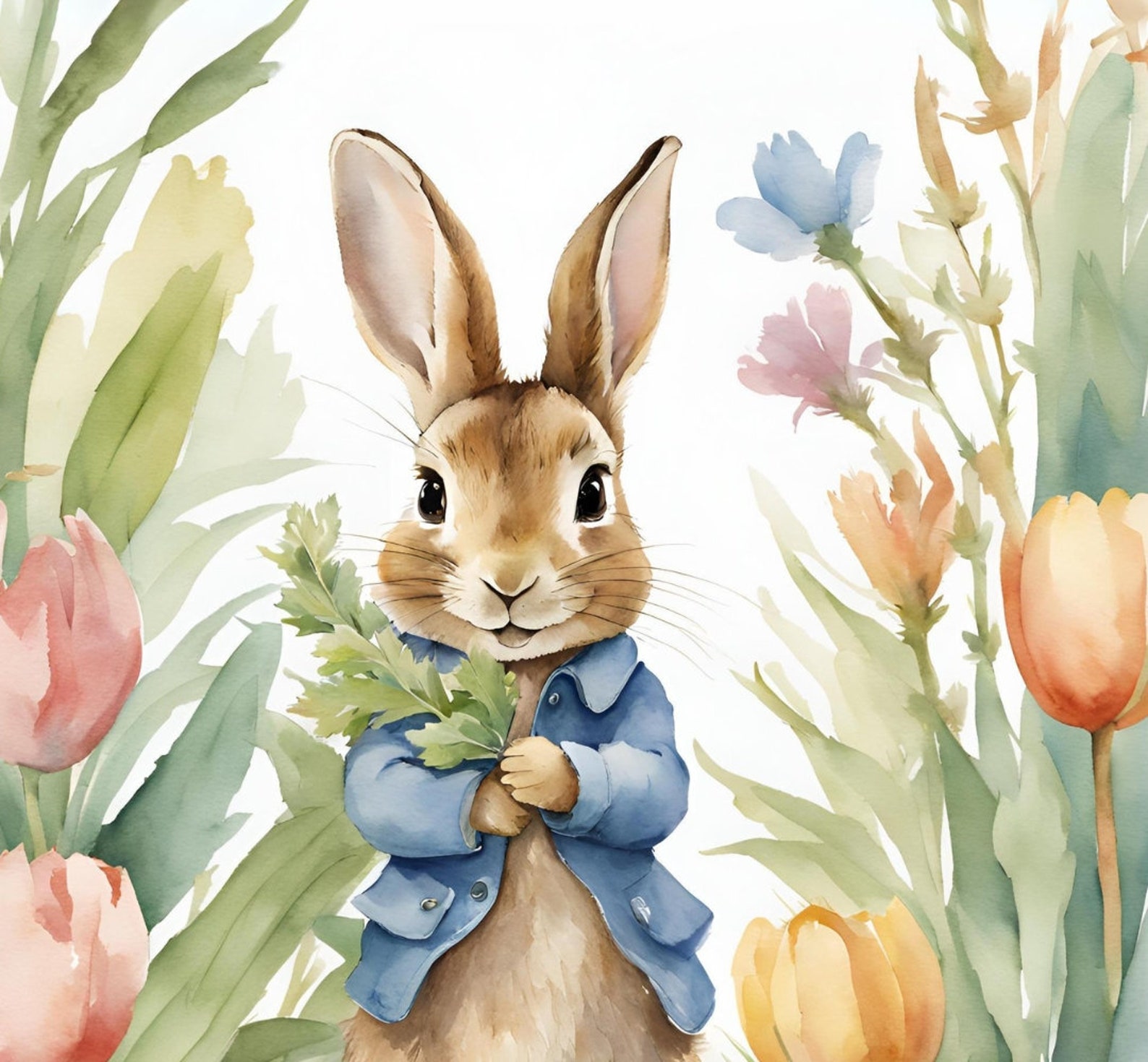 Peter Rabbit Nursery Poster, Watercolor Nursery Decor, Nursery Wall Art ...