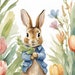 Peter Rabbit Nursery Poster, Watercolor Nursery Decor, Nursery Wall Art ...