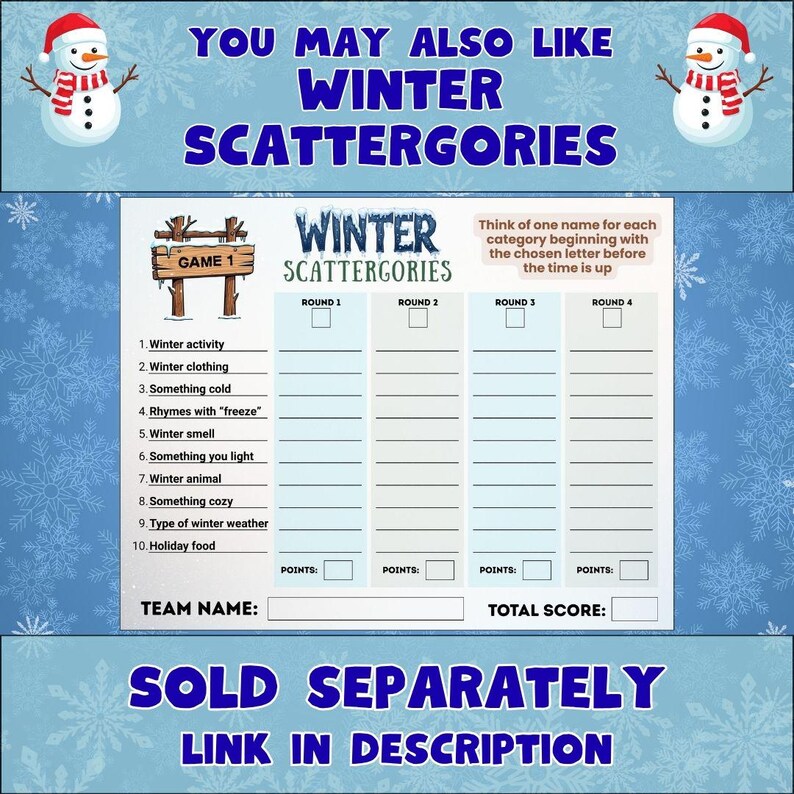 Thanksgiving Scattergories Printable | Thanksgiving Party Game for ...