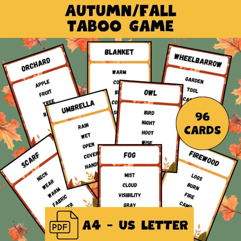 Halloween Taboo Games - Etsy