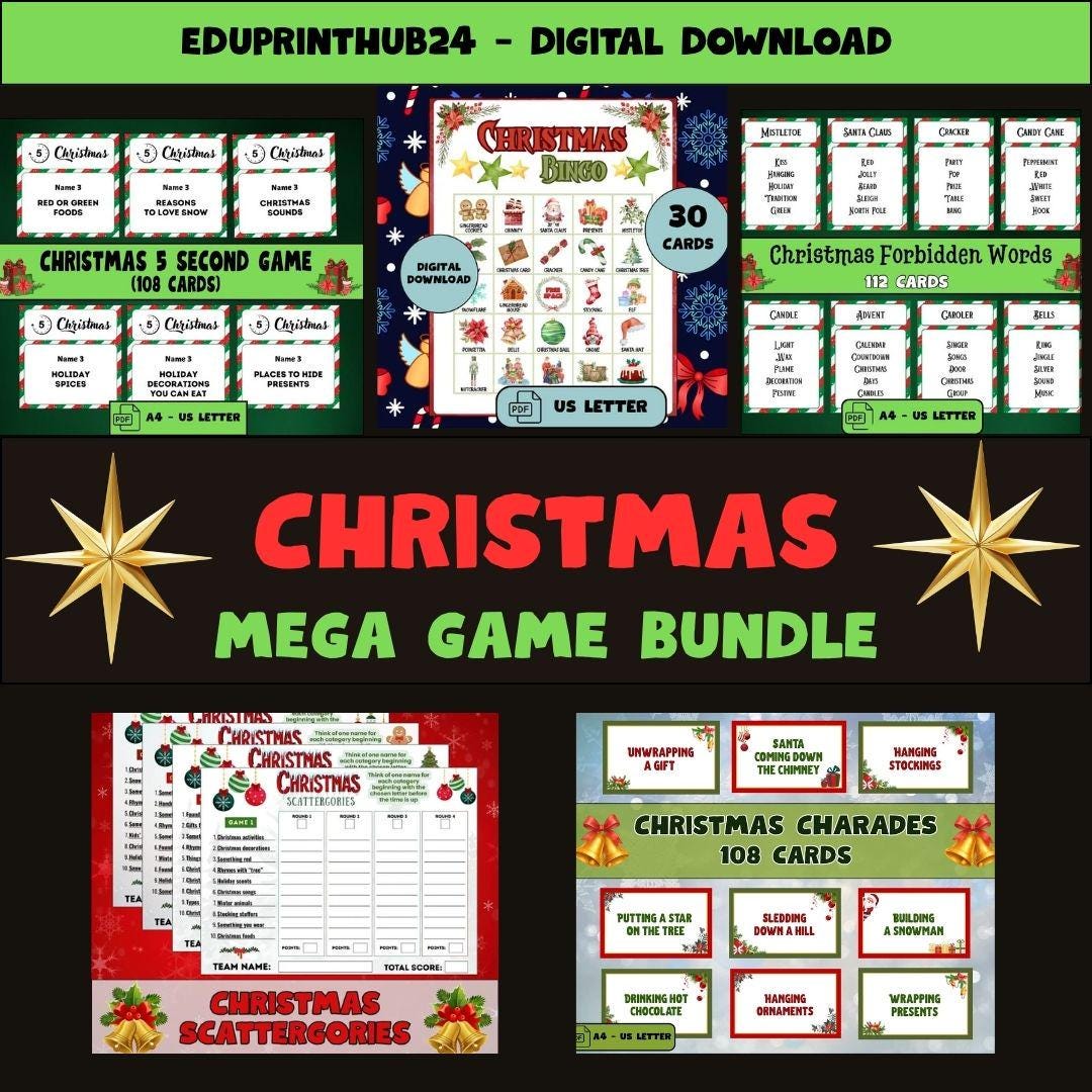 Christmas Mega Game Bundle – Ultimate Holiday Party Pack (digital ...