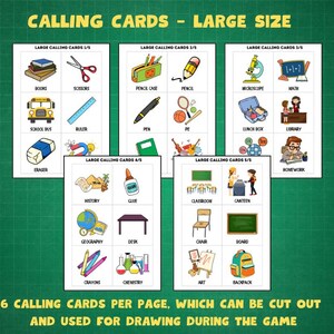 School-themed Bingo Game Printable | Digital Download | Fun ...