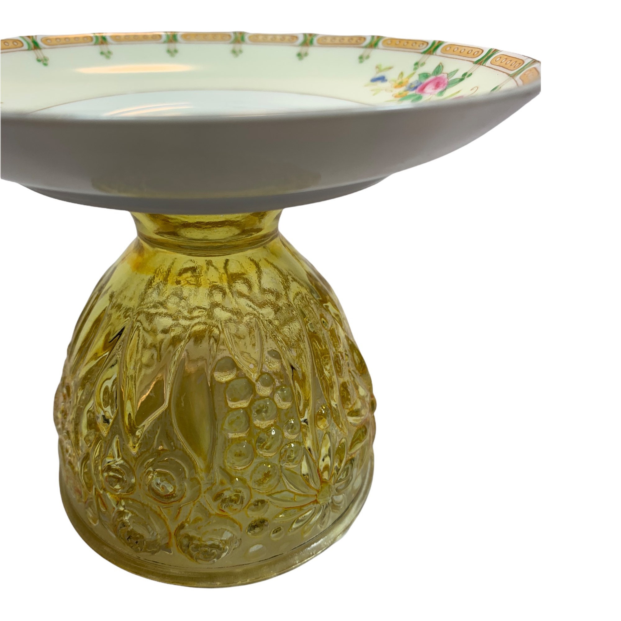 G27 Upcycled Vintage Glass & China Plate Collectibles Art ...