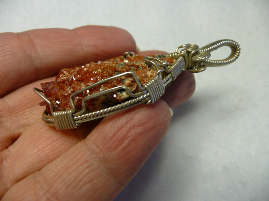 Vanadinite Large Gemstone Wire Wrapped Cabochon Pendant - Etsy