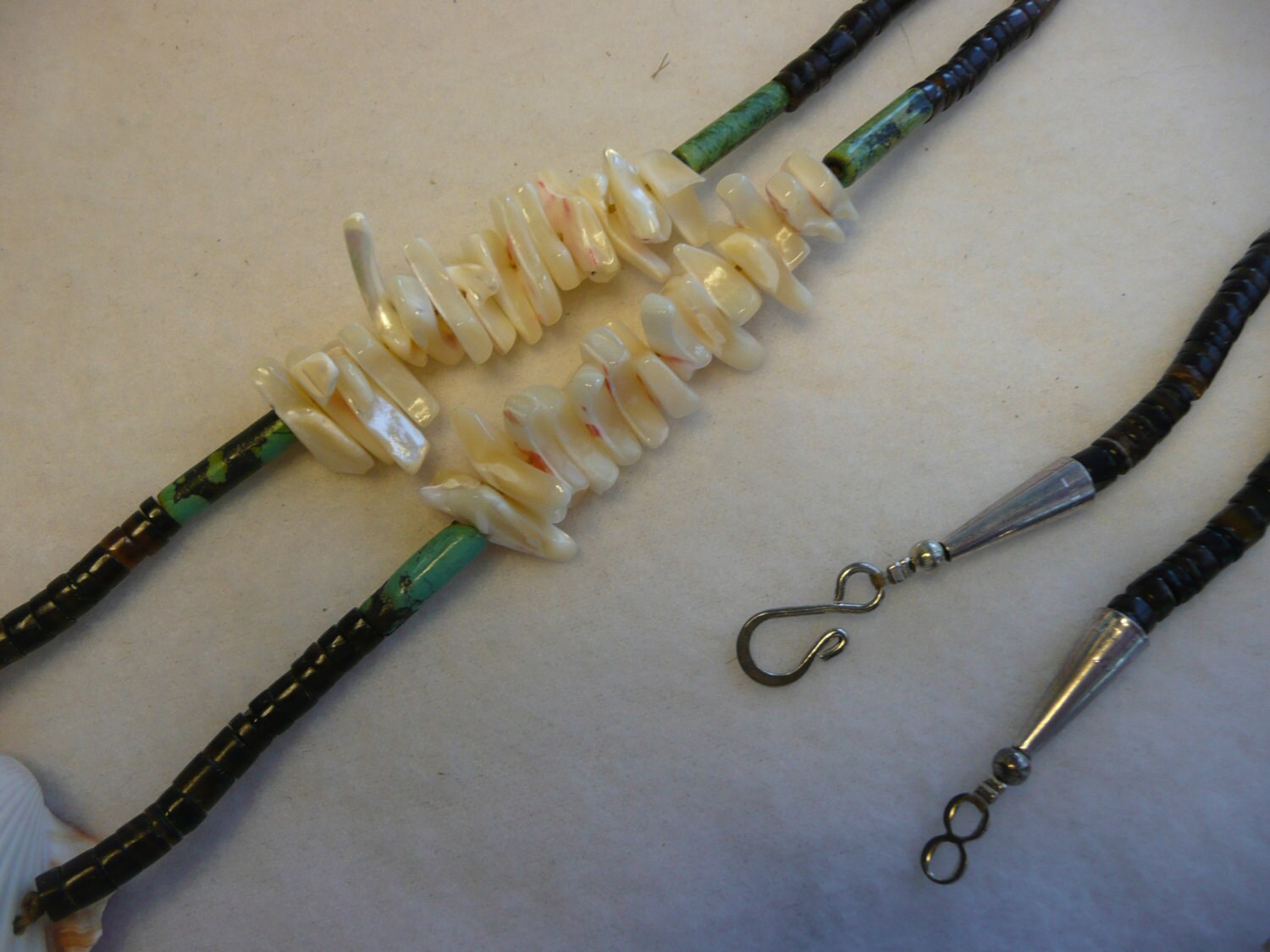 Southwestern Shell and Quail Feather Necklace With Phoenix Necklace - Etsy