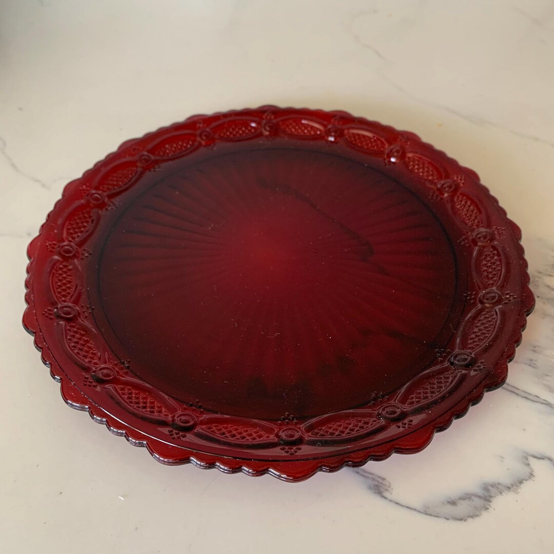 Vintage Avon 1973 New in Boxes Ruby Red 1876 Cape Cod Dinnerware Set - Etsy