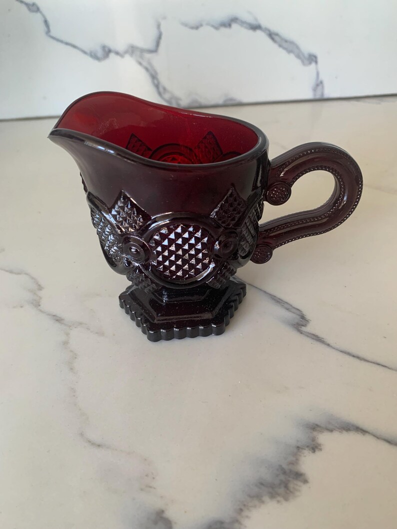 Vintage Avon 1973 New in Boxes Ruby Red 1876 Cape Cod Dinnerware Set - Etsy