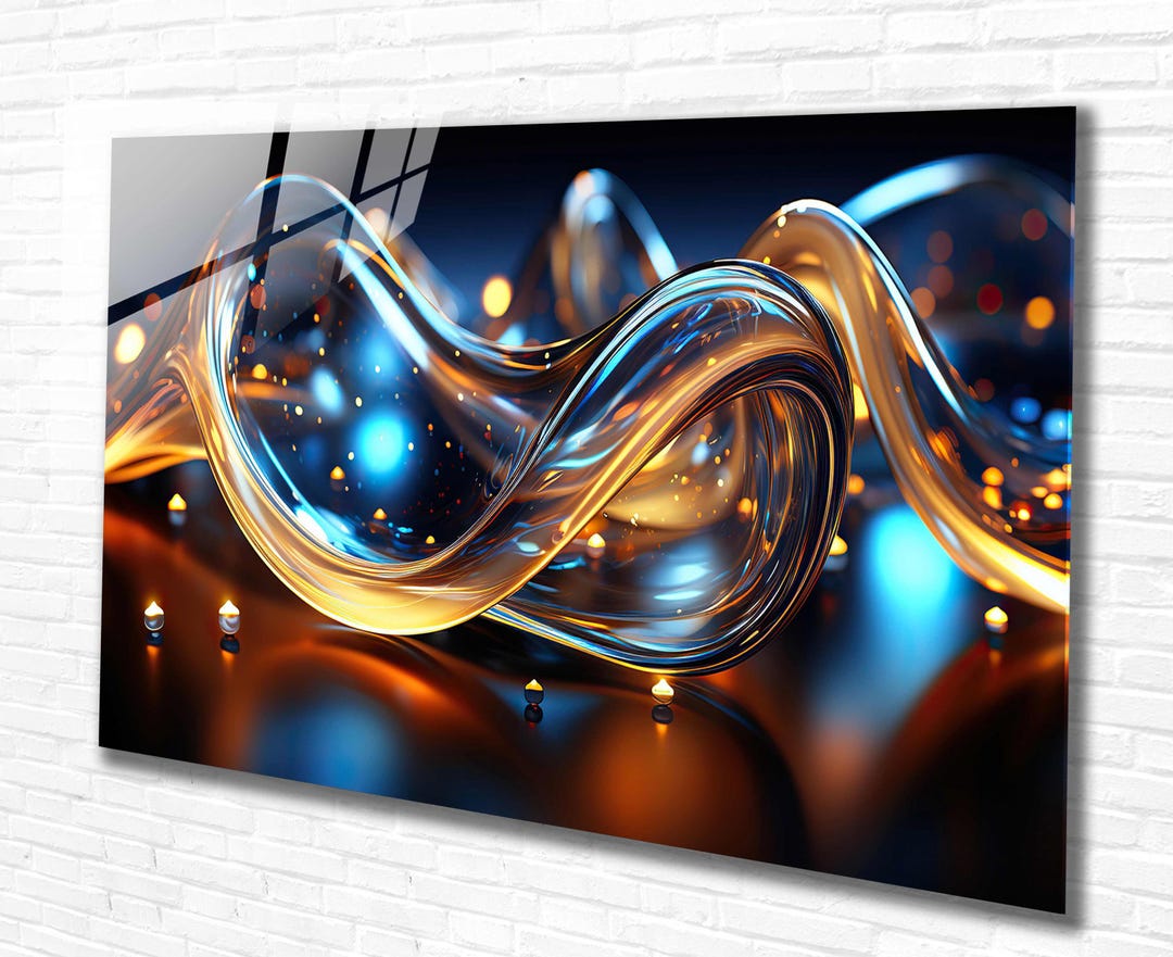 Infinity Symbol Tempered Glass Wall Art Abstract, Panoramic Wall Art ...
