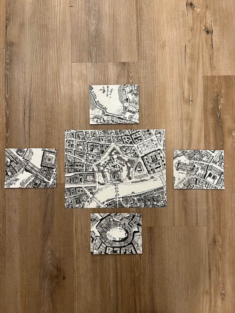 Hand Drawn Map of Ponte Di Rialto, Venice Italy - Art Print Only - Etsy