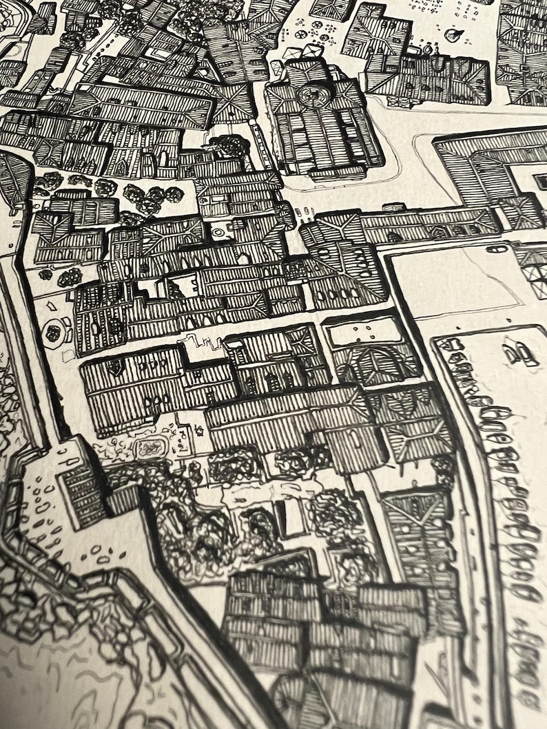 The Old City of Dubrovnik Map - Etsy