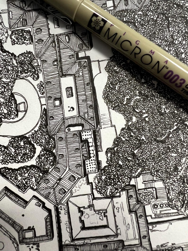 Map of Winterthur Museum Delaware - Etsy