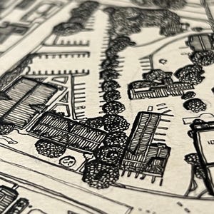 Map of the Five Corners of Hackettstown New Jersey - Etsy