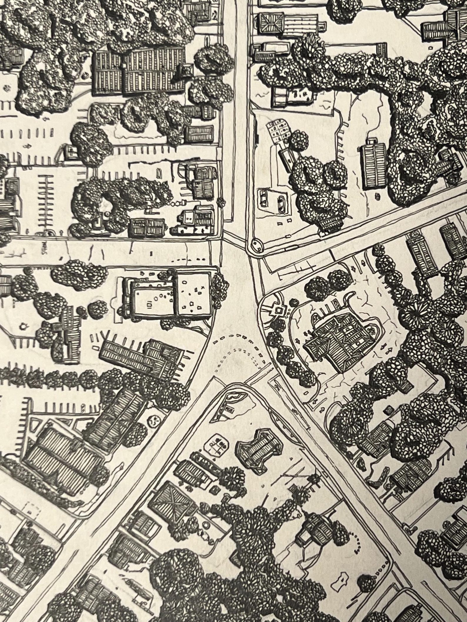 Map of the Five Corners of Hackettstown New Jersey - Etsy