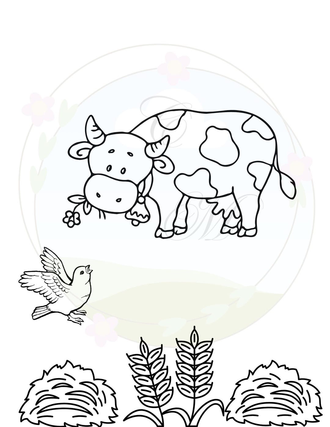 Coloring Book for Children Printable, Digital Coloring Book, Short ...