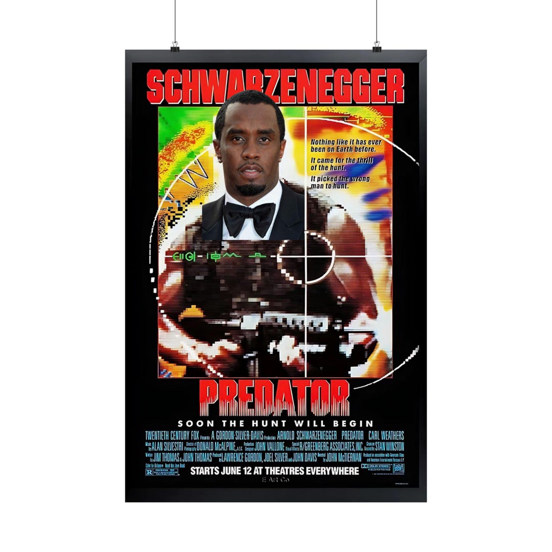 Predator 1987 Movie Poster With P Diddy. - Etsy