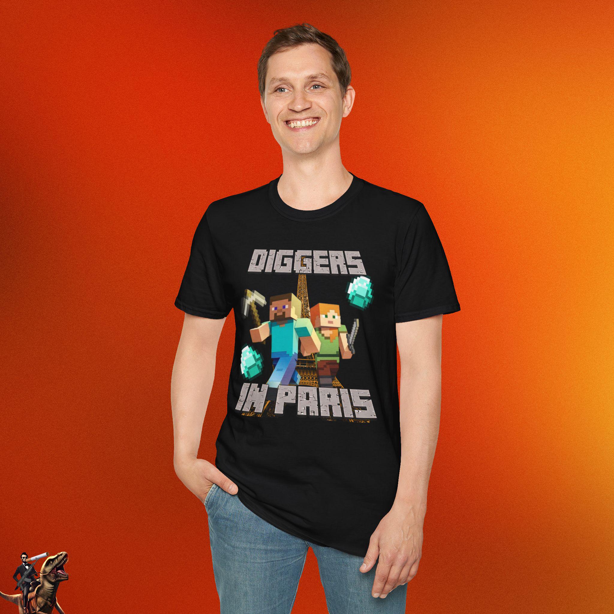 Diggers in Paris, Minecraft Meme T-shirt - Etsy