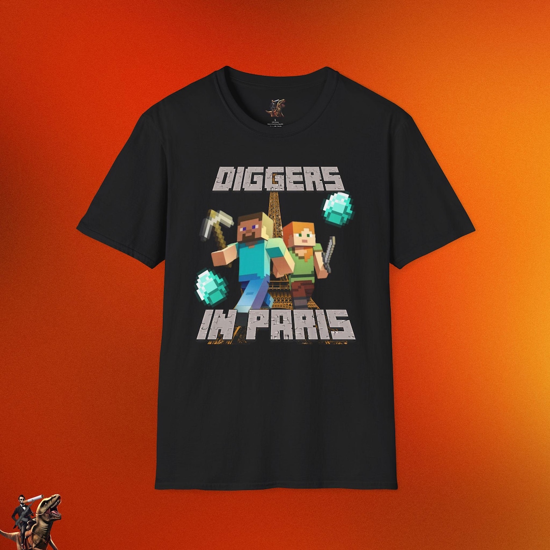 Diggers in Paris, Minecraft Meme T-shirt - Etsy