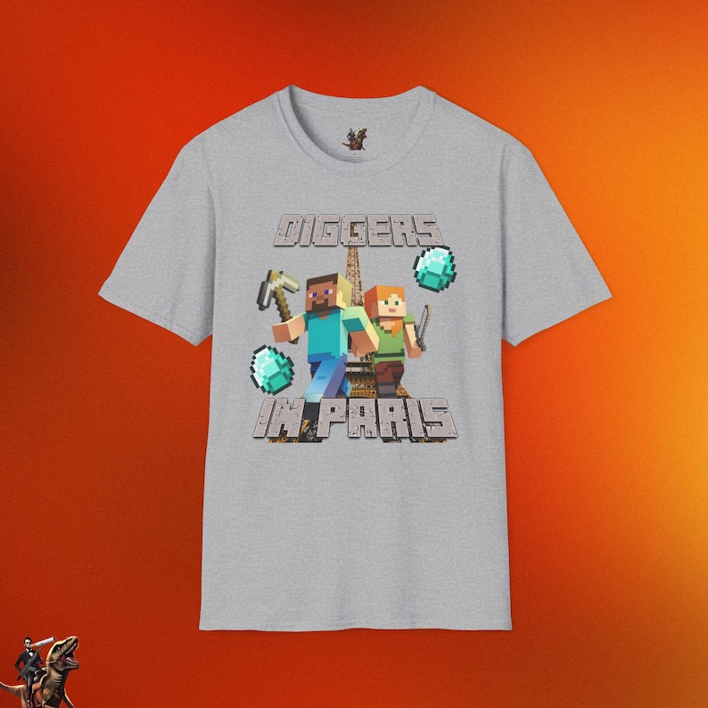 Diggers in Paris, Minecraft Meme T-shirt - Etsy