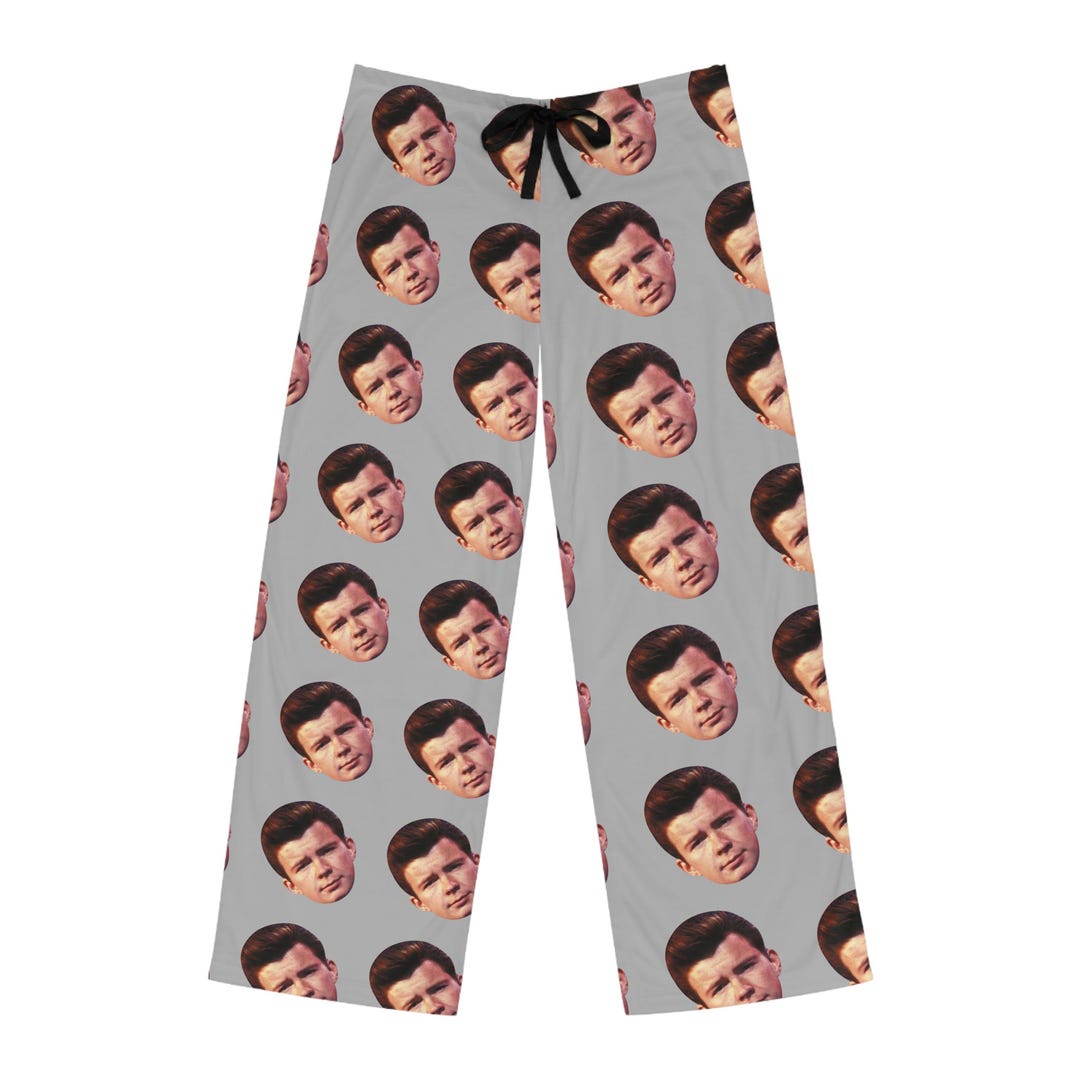 Rick Astley Never Gonna Give You up Men's Pajama Pants, Rickroll Face ...