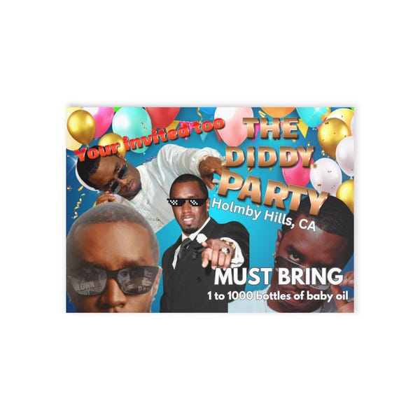 Diddy Party Invite Etsy
