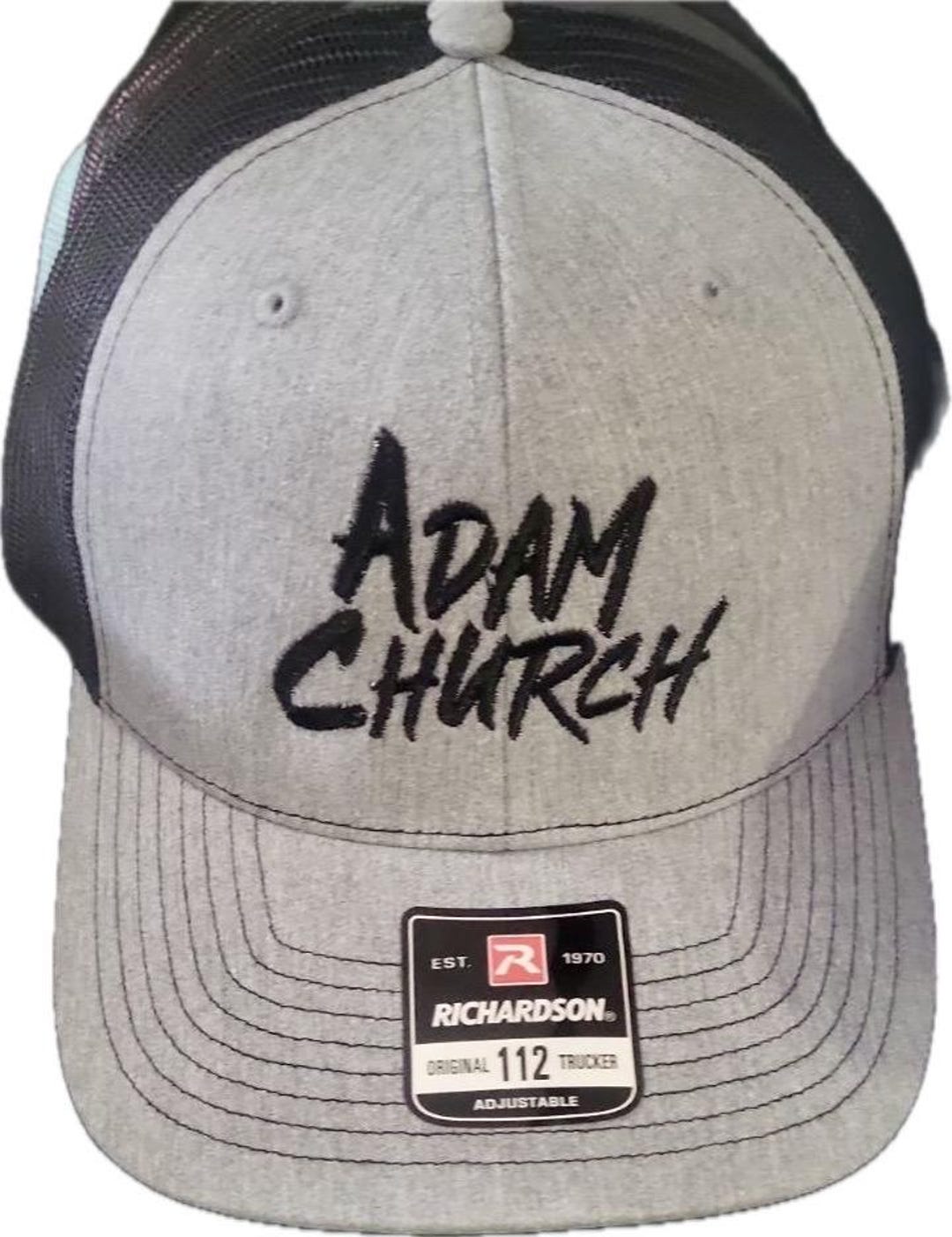 Embroidered Adam Church Trucker Hat - Red, Blue, or Gray - Etsy