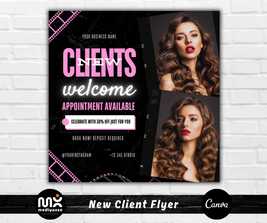 Hair Booking Flyer, New Client Flyer, Wig Flyer, Booking Appointment ...