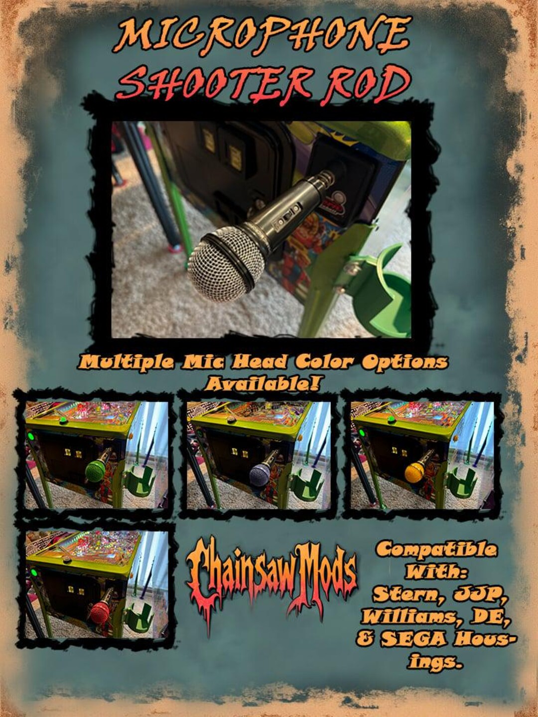 Microphone Pinball Shooter Rod by Chainsawmods - Etsy