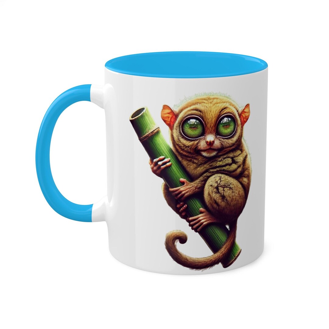 Philippine Tarsier Mug: Filipino Monkey Gift, Colorful Ceramic Mug ...