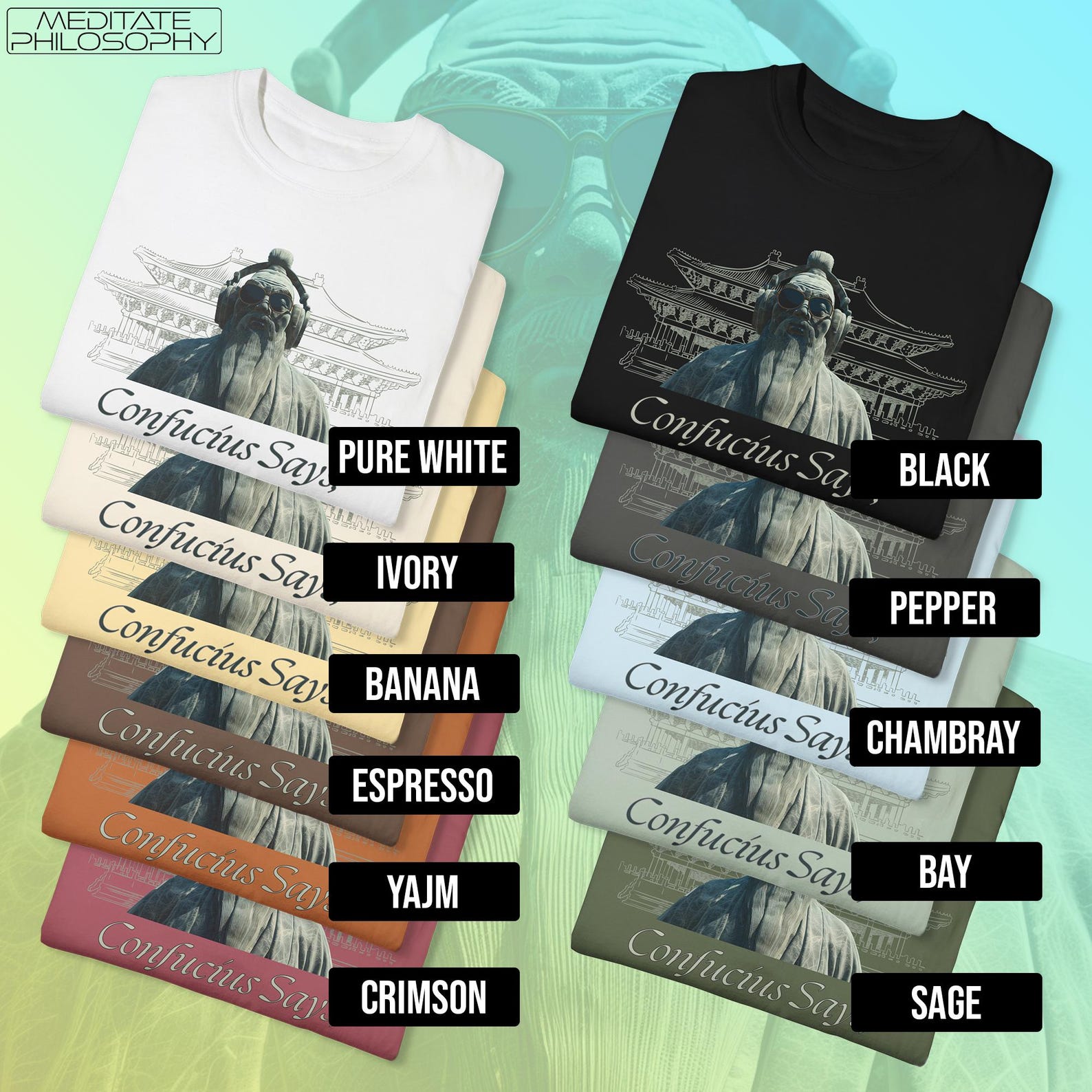 Confucius Says Calm Down | Ancient Wisdom | Unisex T-shirt | Meditation ...