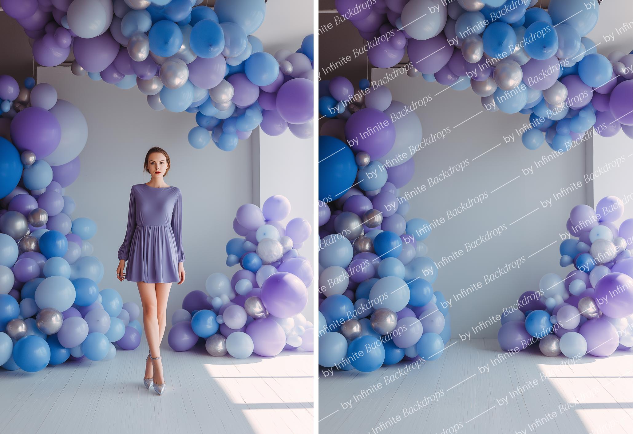 Balloon Birthday Digital Backdrops Set: Digital Maternity Background ...