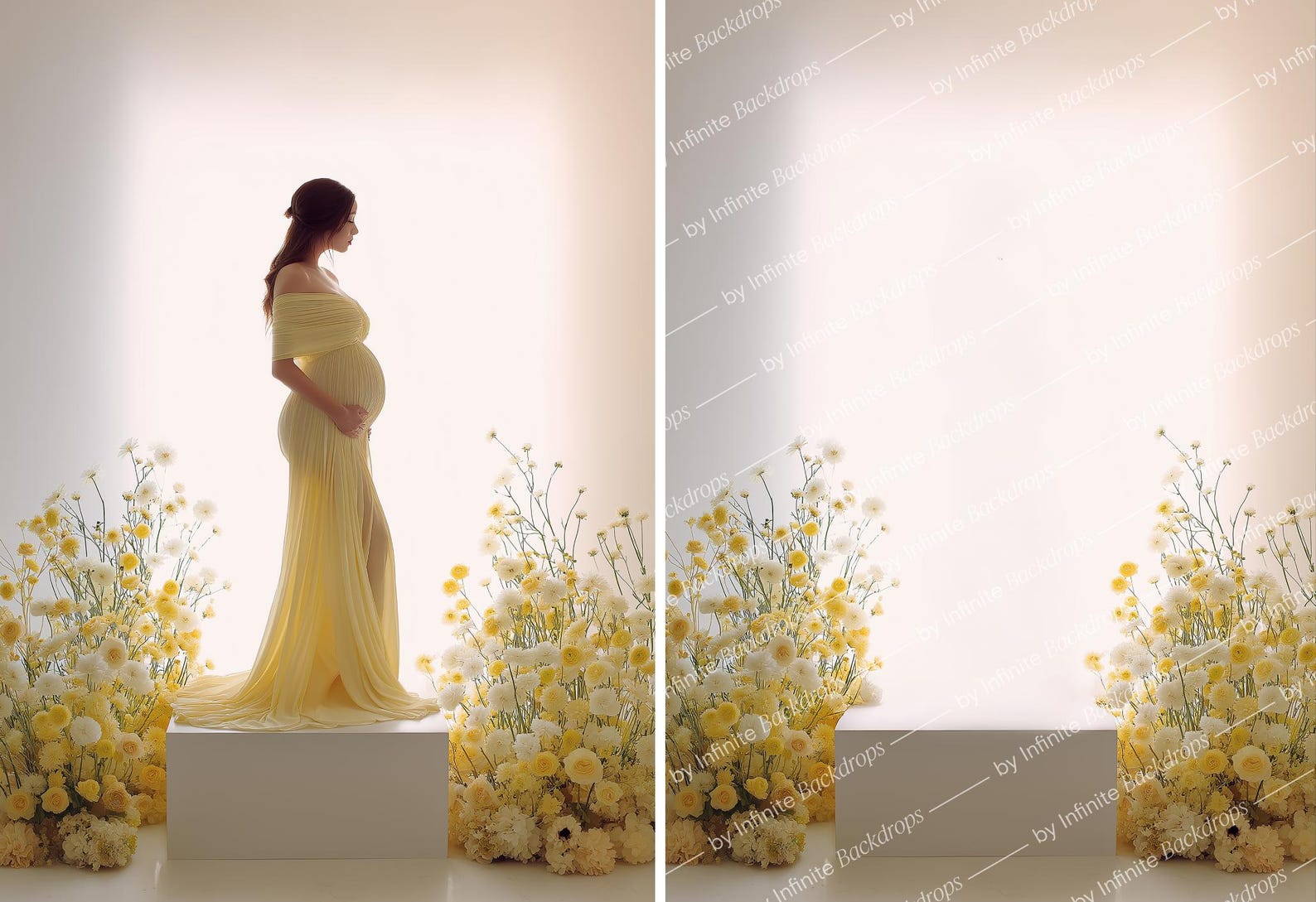 Digital Floral Podium Backdrops – White Glow Studio Backgrounds ...