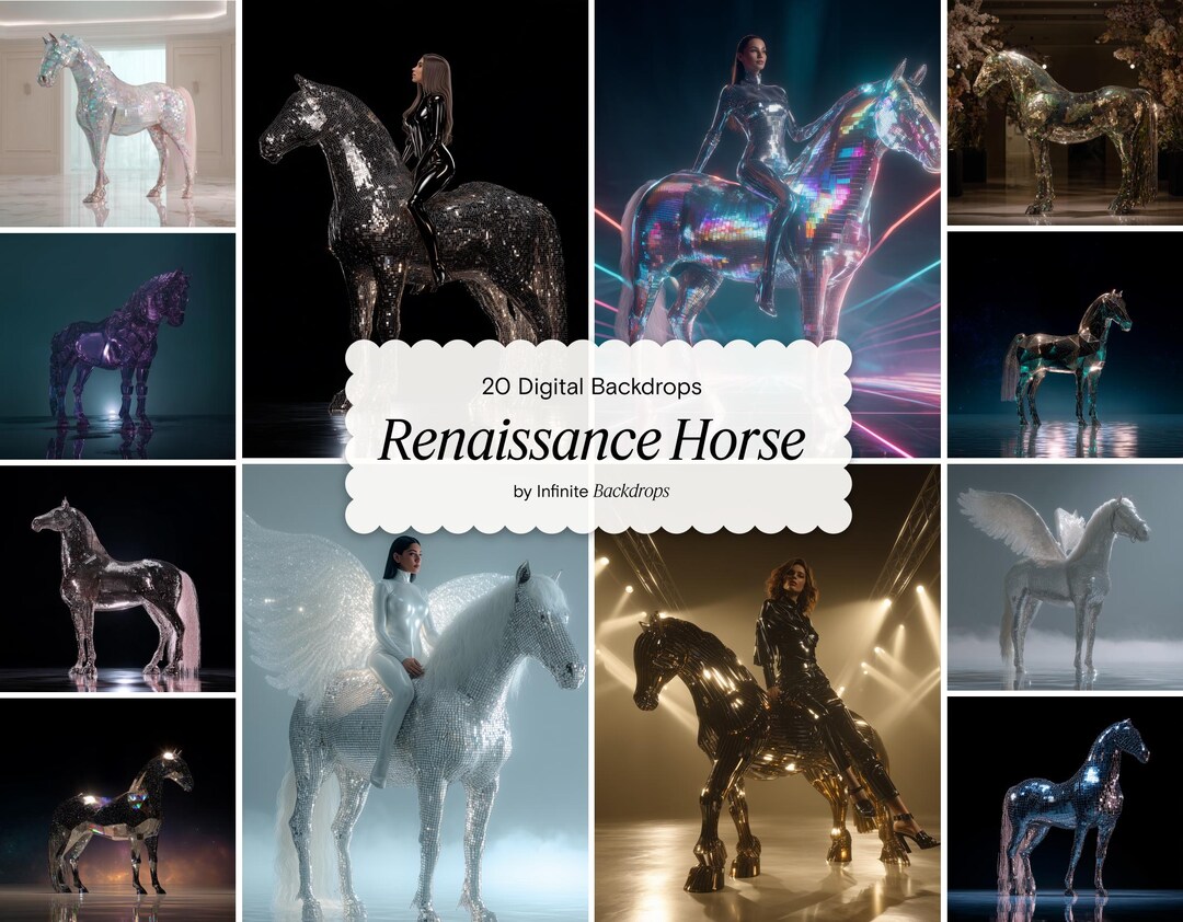 Renaissance Horse Digital Backgrounds: Cosmic Crystal Galaxy Maternity ...