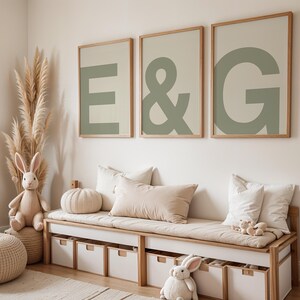 Sage Green Letters Poster - Simple Elegance for Your Home, Hygge Style ...