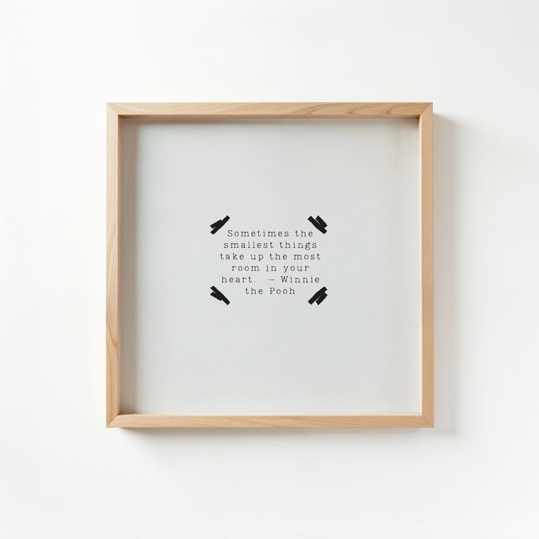 Winnie the Pooh Quote Poster – Minimalist Nursery Art - Etsy