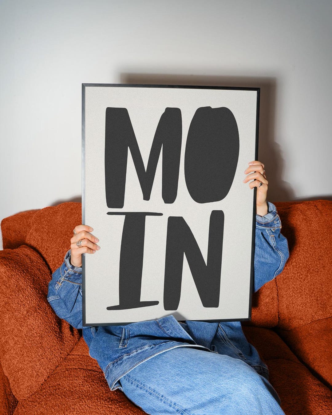 Moin Poster – Funny German Greeting, Minimalist Typography Print - Etsy