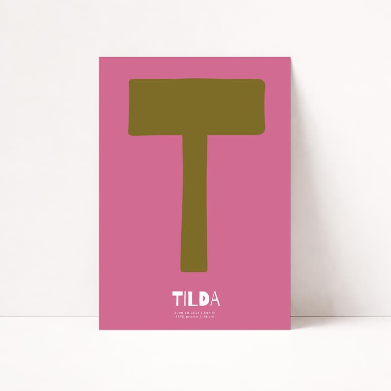 Personalized Initial Nursery Print | Colorful Letters Kids/baby Room ...