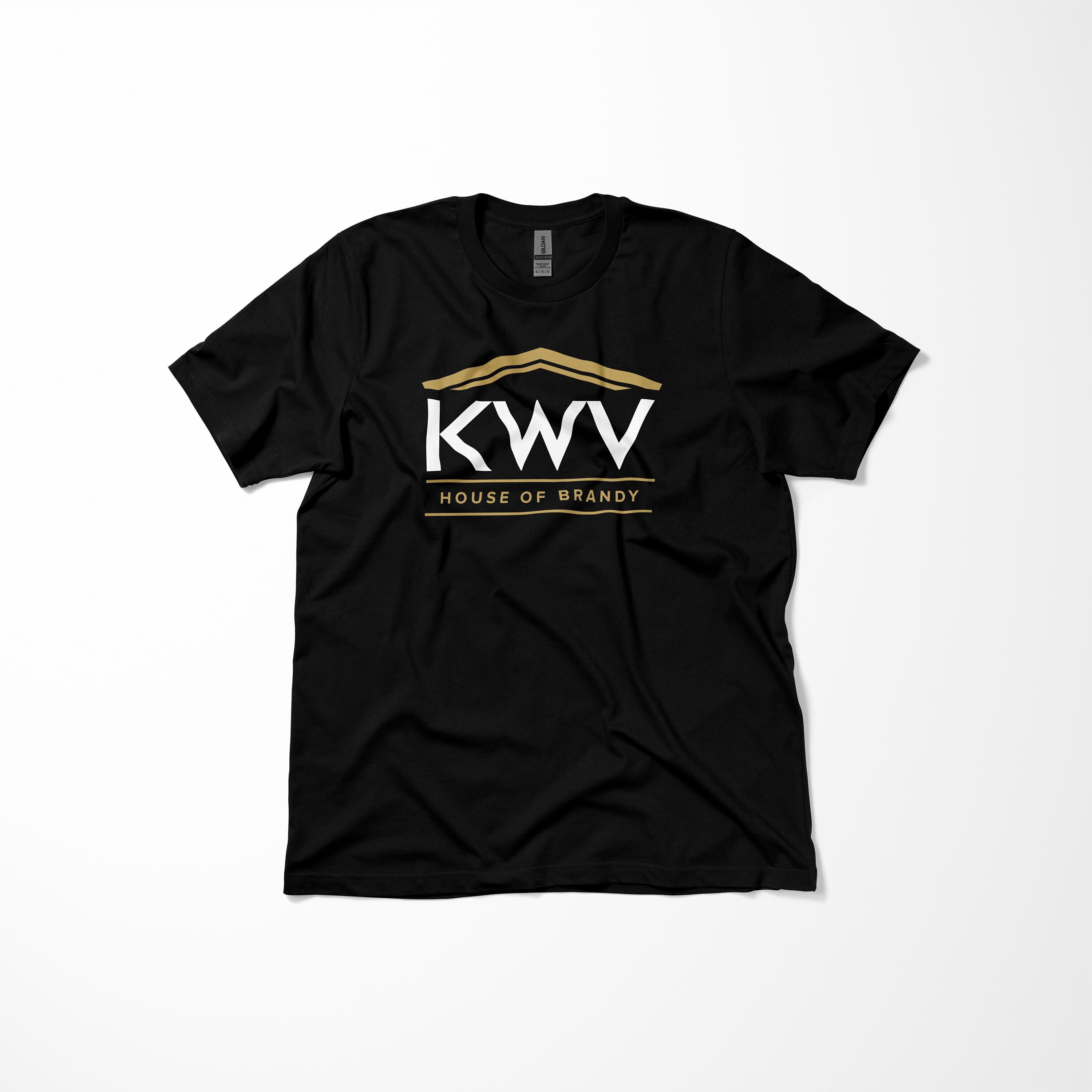KWV Brandy Logo Graphic T-shirt | South African Brandewyn Tee | Black ...