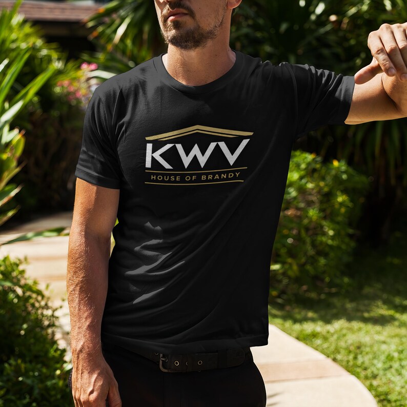 KWV Brandy Logo Graphic T-shirt | South African Brandewyn Tee | Black ...