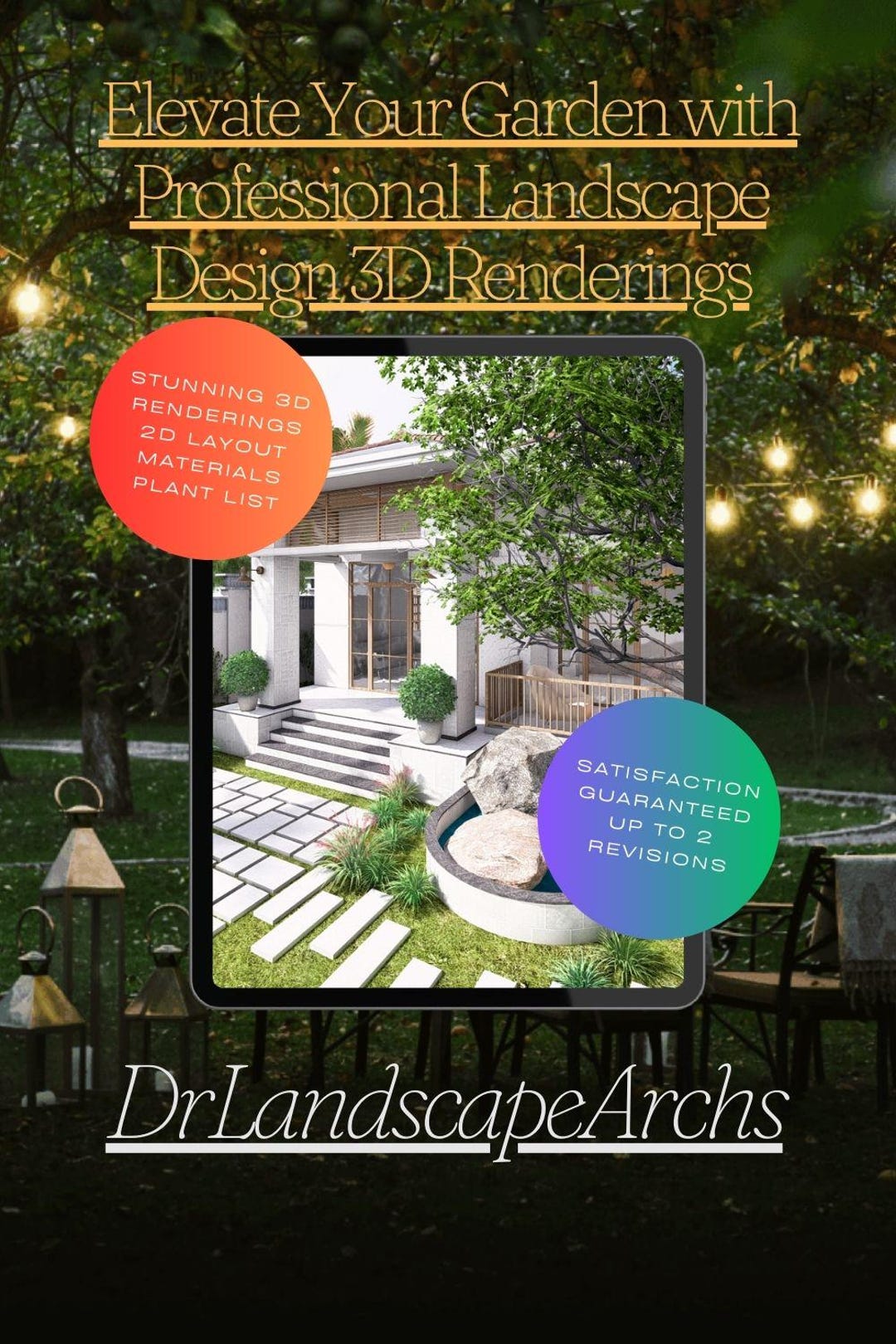 Complete Garden & Landscape Design Package - Includes Detailed 3D ...